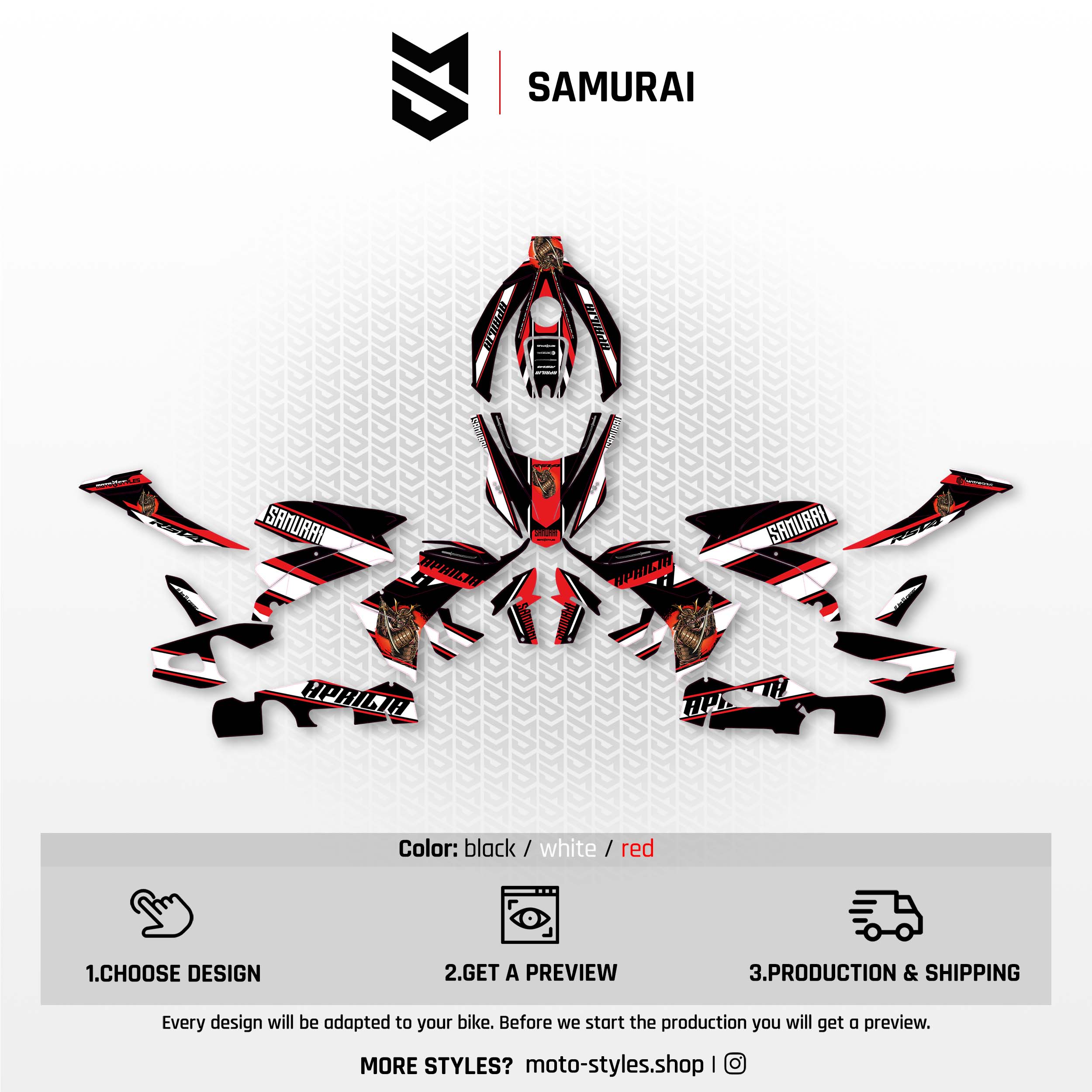 Samurai | Decal Set - MOTOSTYLES