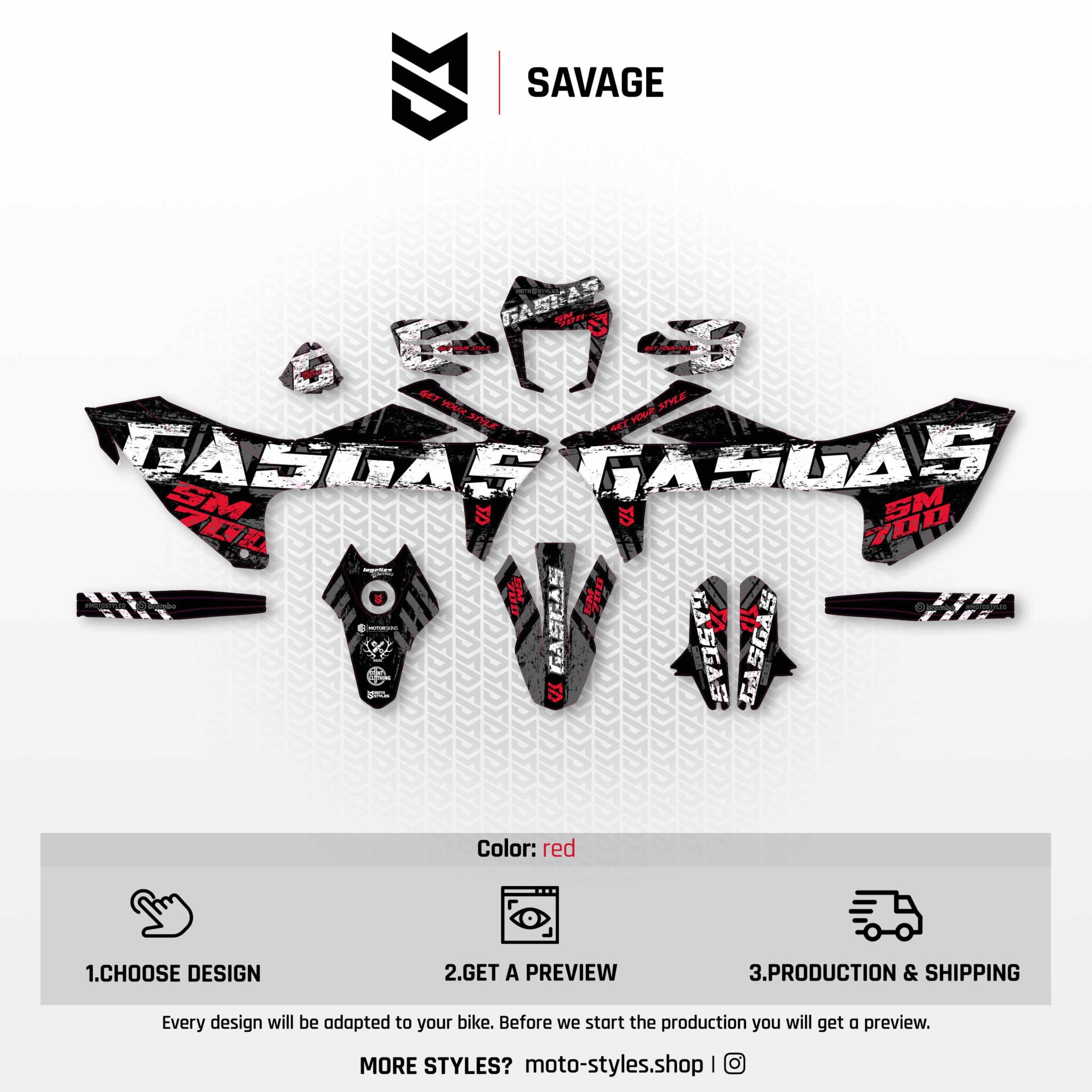 Savage | Decal Set - MOTOSTYLES